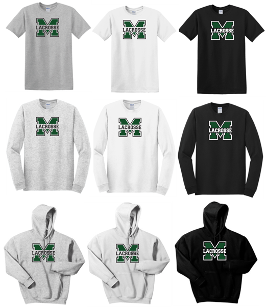 MHS Boys Lacrosse Cotton T-shirts and Sweatshirt - Friday Threads