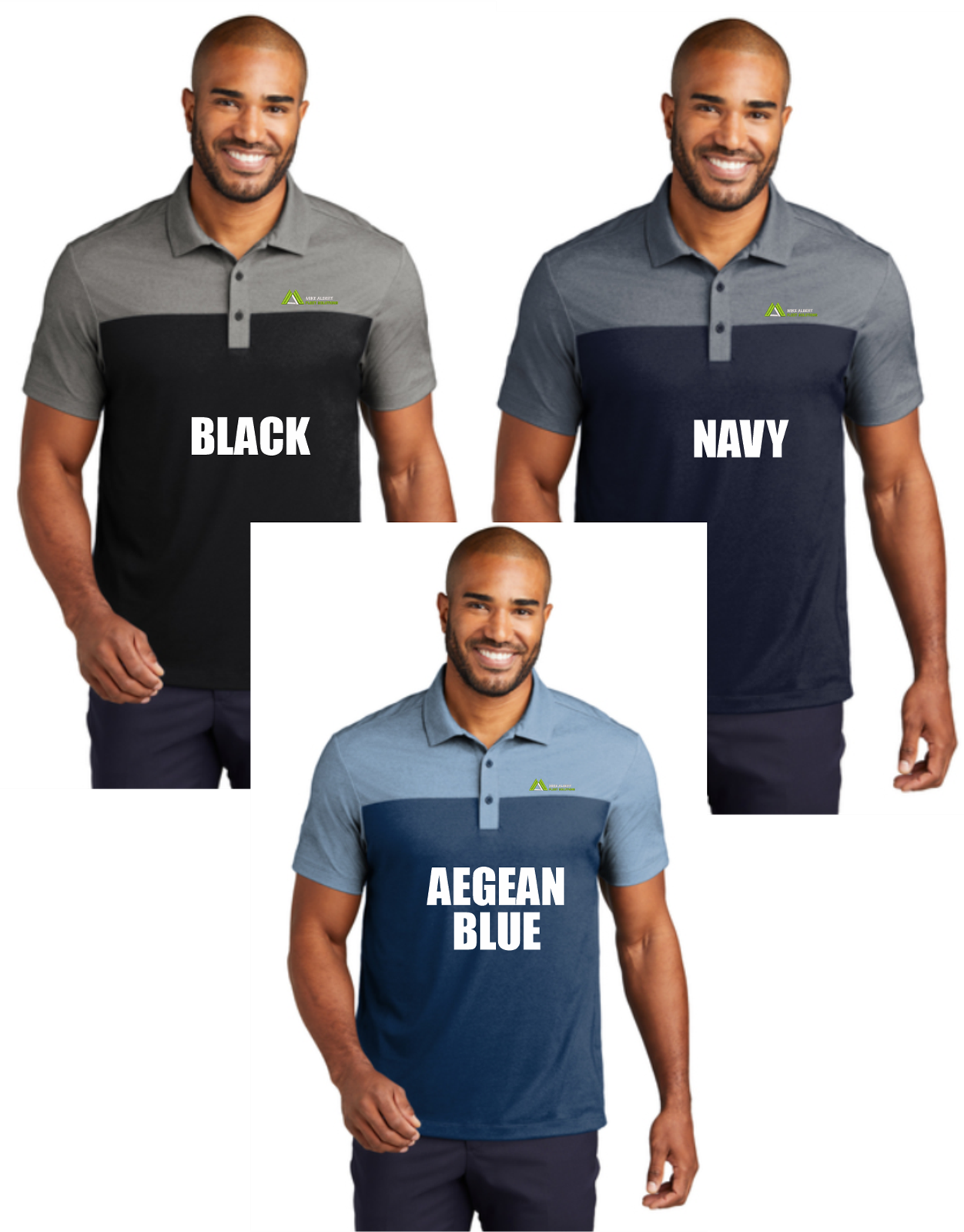 Mike Albert Port Authority Fine Pique Blend Blocked Polo - Friday Threads