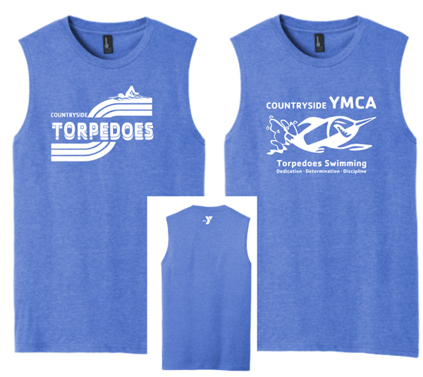 Countryside Y SU 25 Royal Frost Blue Muscle Tank - Friday Threads